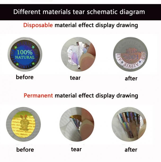 10X10X5cm High Adhesive Anti Fake Tamper Evident Seal Stickers